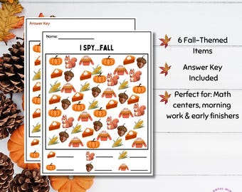 Fall I SPY Activity for Preschool and Kindergarten - Etsy