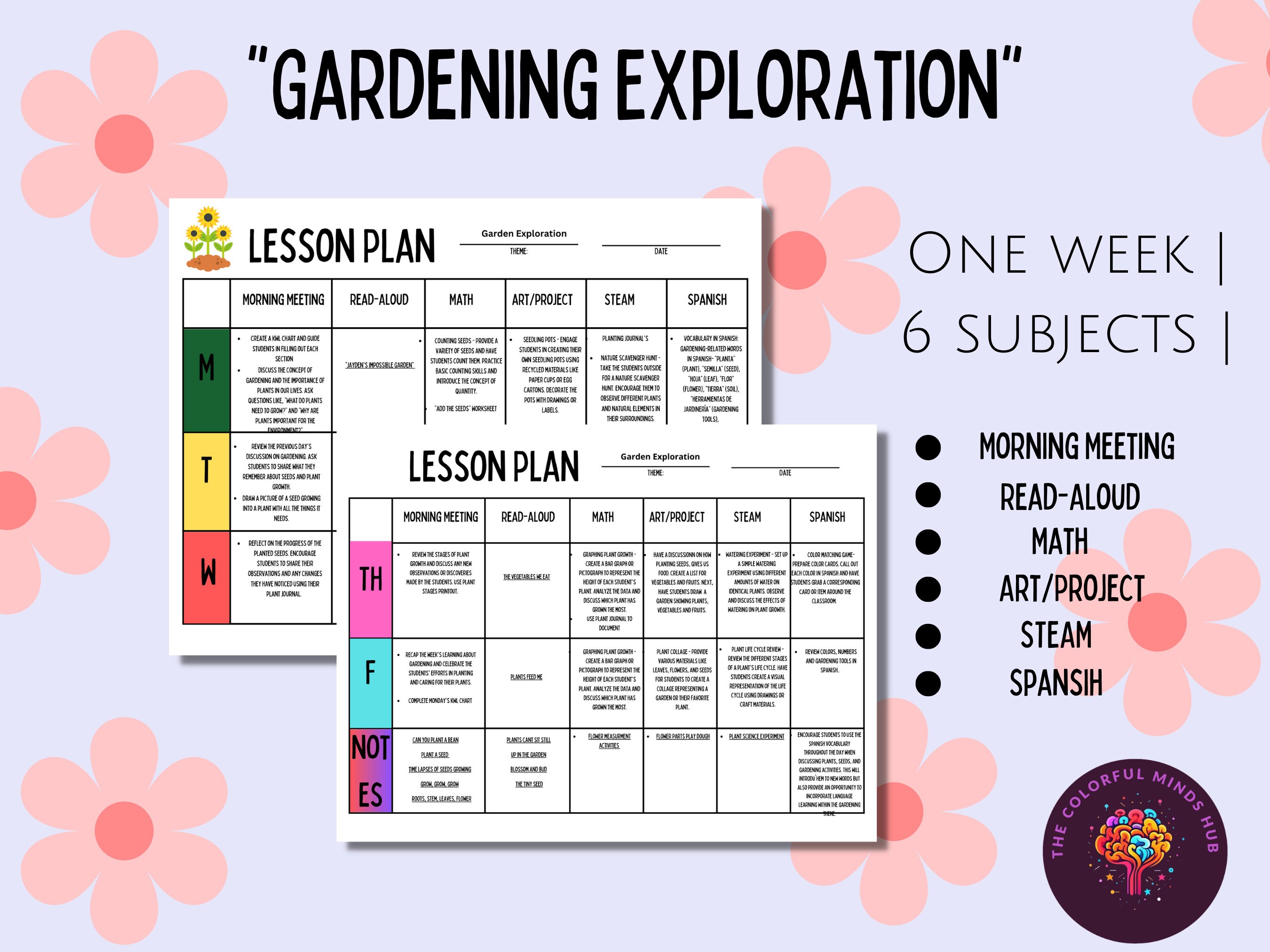 Weekly Lesson Plan | Printable | 1- Week | Summer School - Etsy