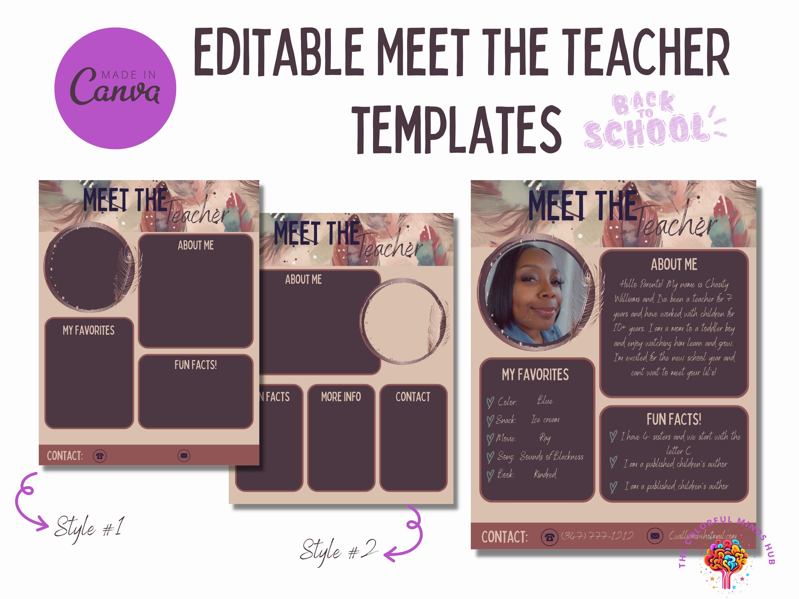 Meet the Teacher Editable Template | Canva Template | Back to School ...