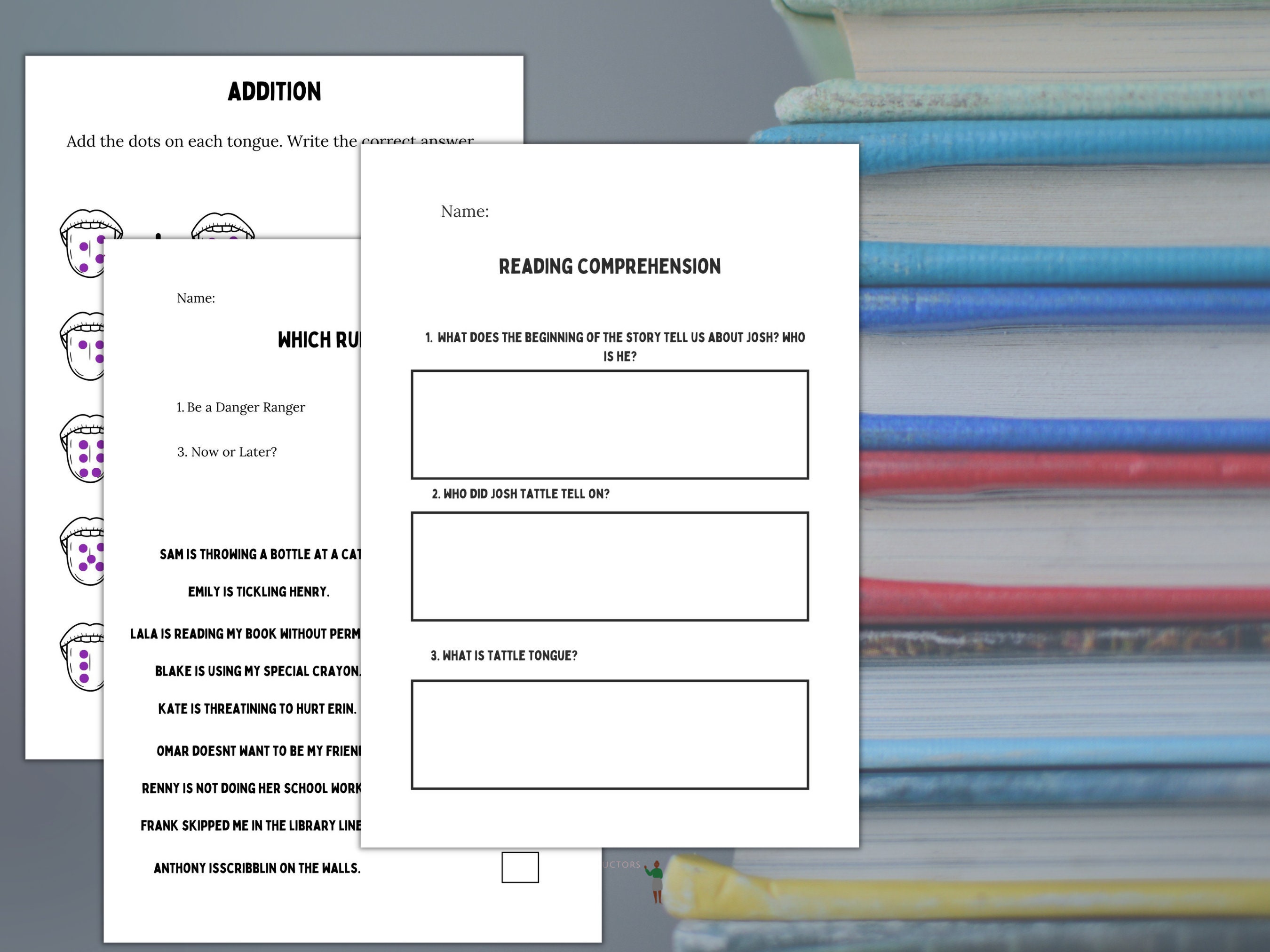 Tattle Tongue Worksheet