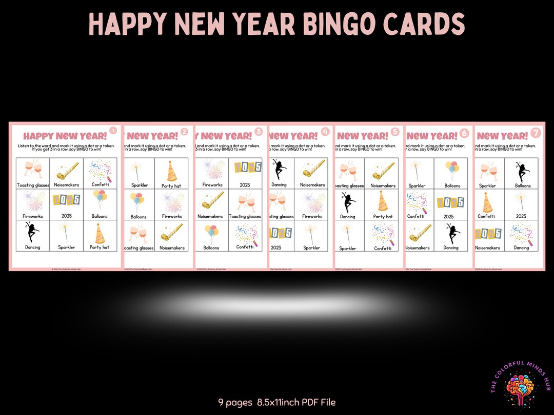NYE Bingo Cards | New Years Eve Games | 2025 Games - Etsy