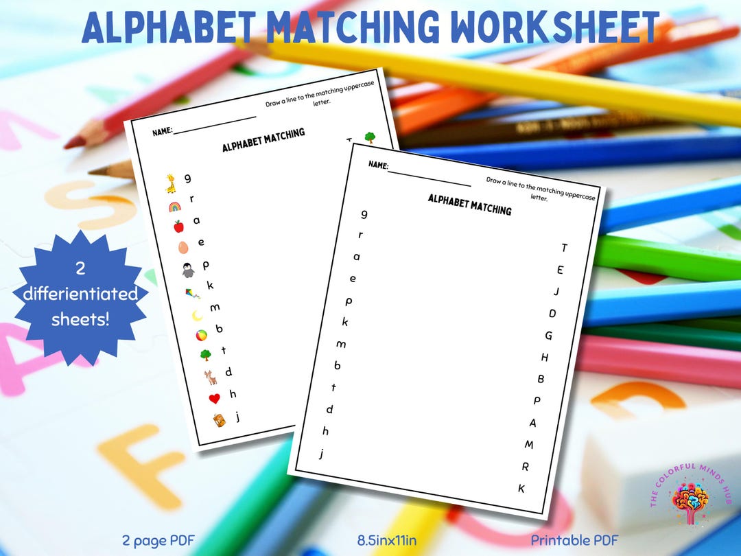 Alphabet Matching Worksheet | Fun and Engaging Literacy Activity ...