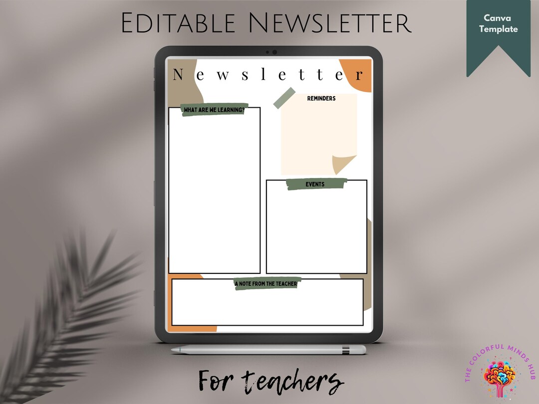 Editable Newsletter for Teachers || School Newsletter || Editable Text ...