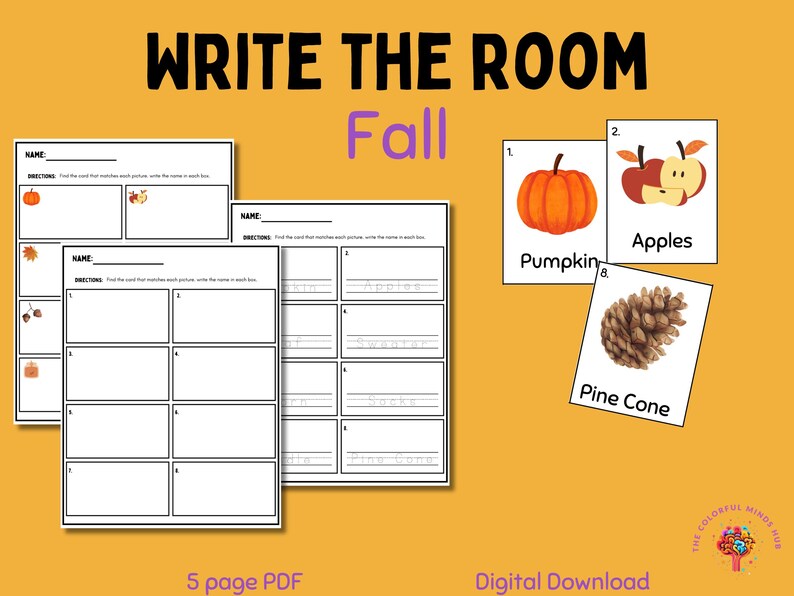 Fall Write the Room | Writing Centers | Kindergarten | 1st Grade ...