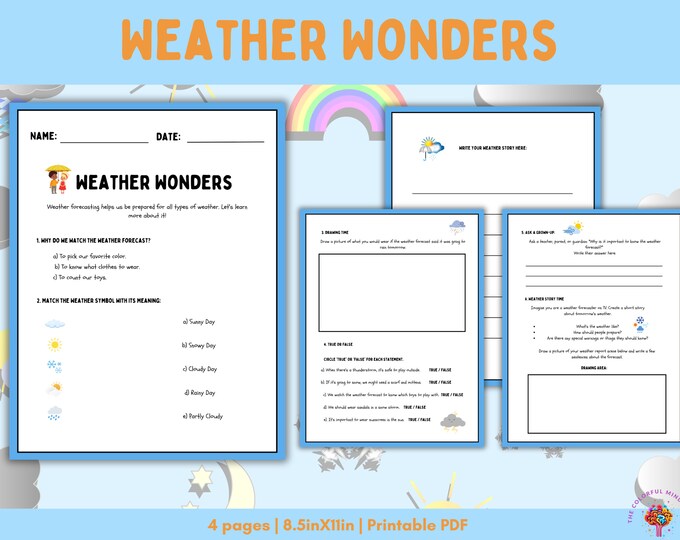 Science Activities : Weather Unit for Kindergarten, First Grade and ...