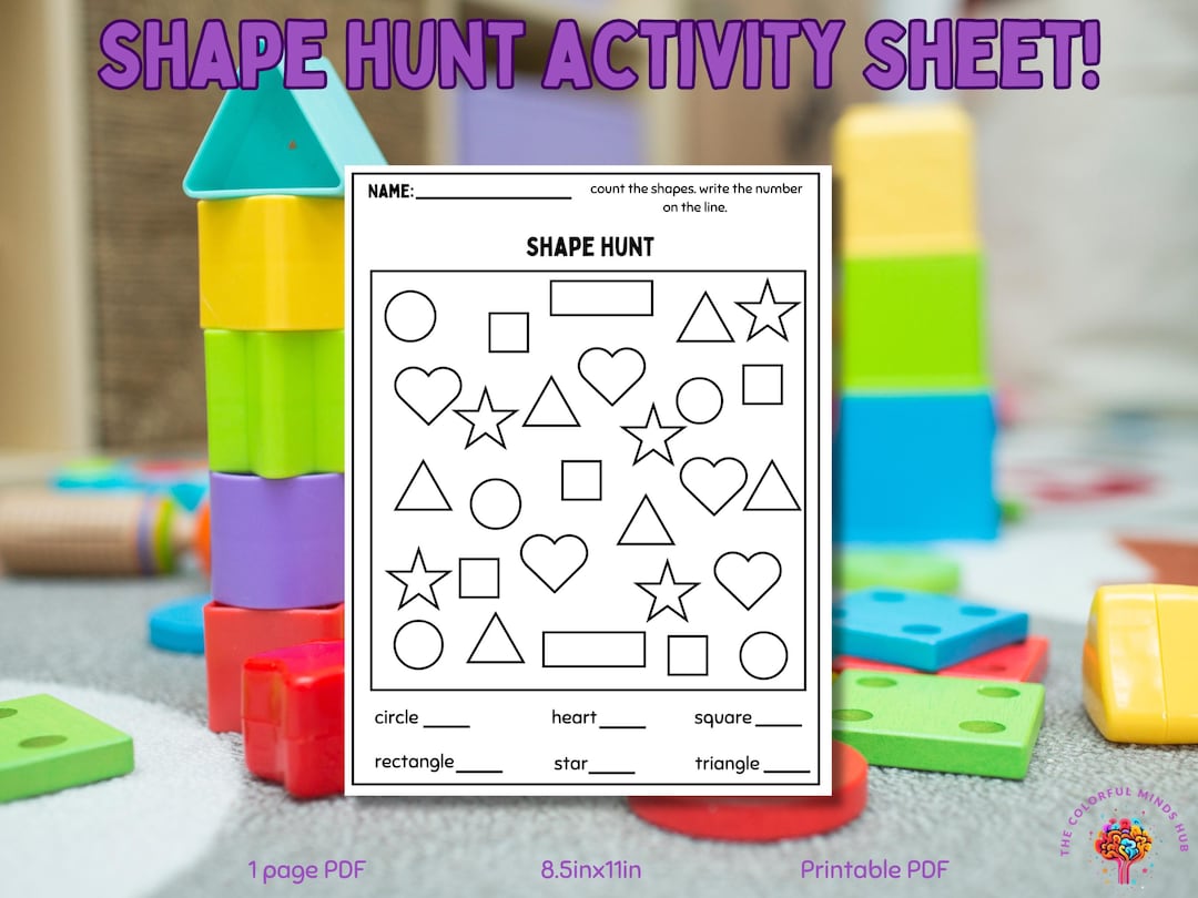 Shape Hunt | Math Activity | Kindergarten | Pre-k - Etsy