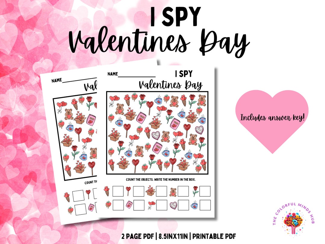 I Spy Valentines Day Edition- - Etsy