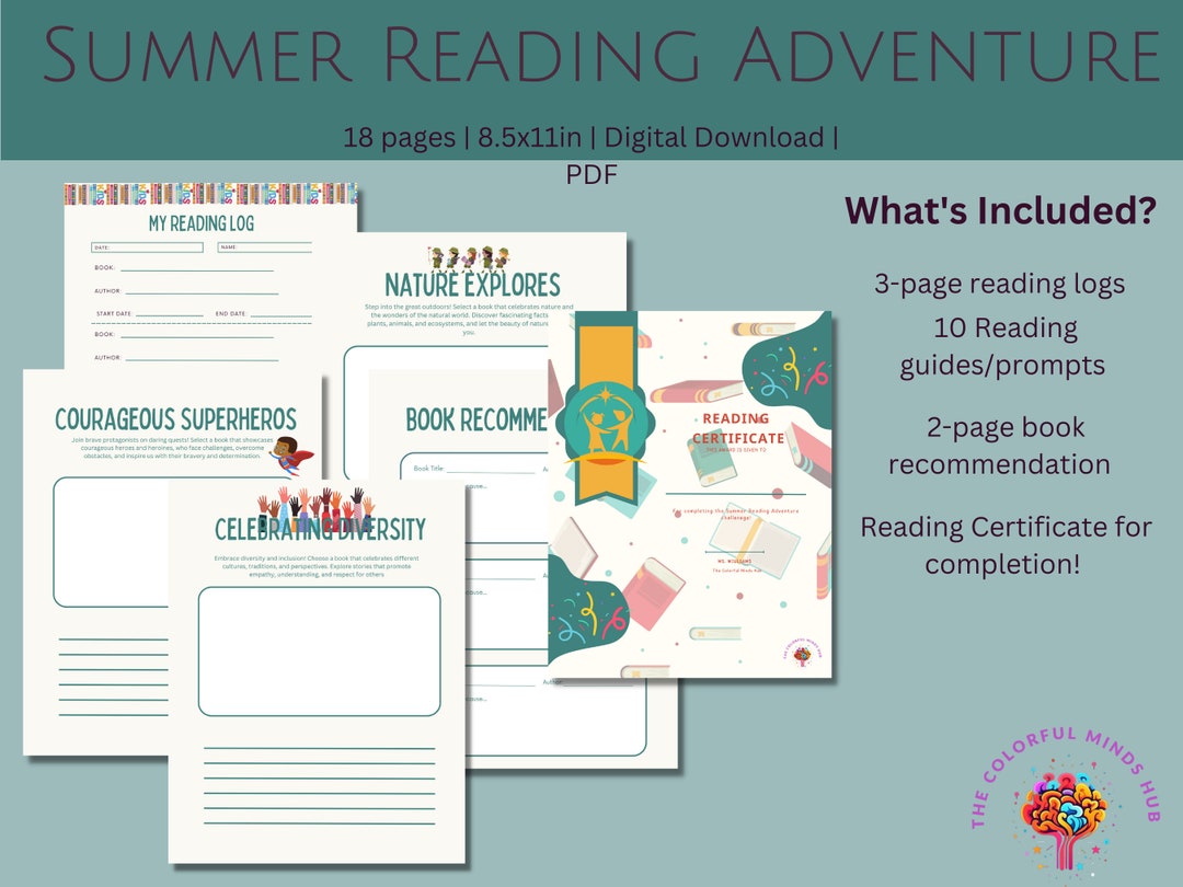 Summer Reading Challenge for Kids | Reading Log | Reading Prompts ...