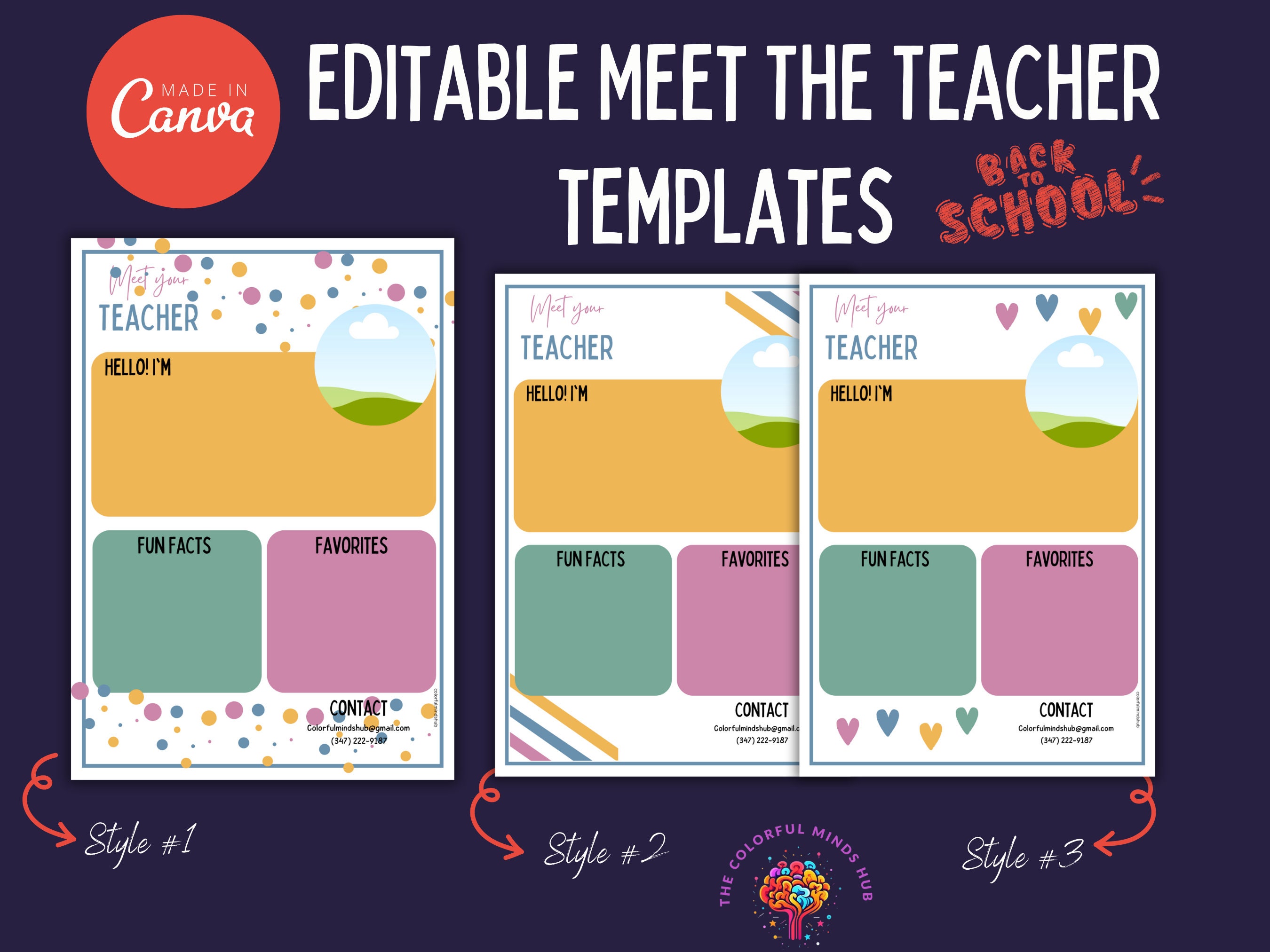 Meet the Teacher Editable Templates | Back to School | Editable Teacher ...