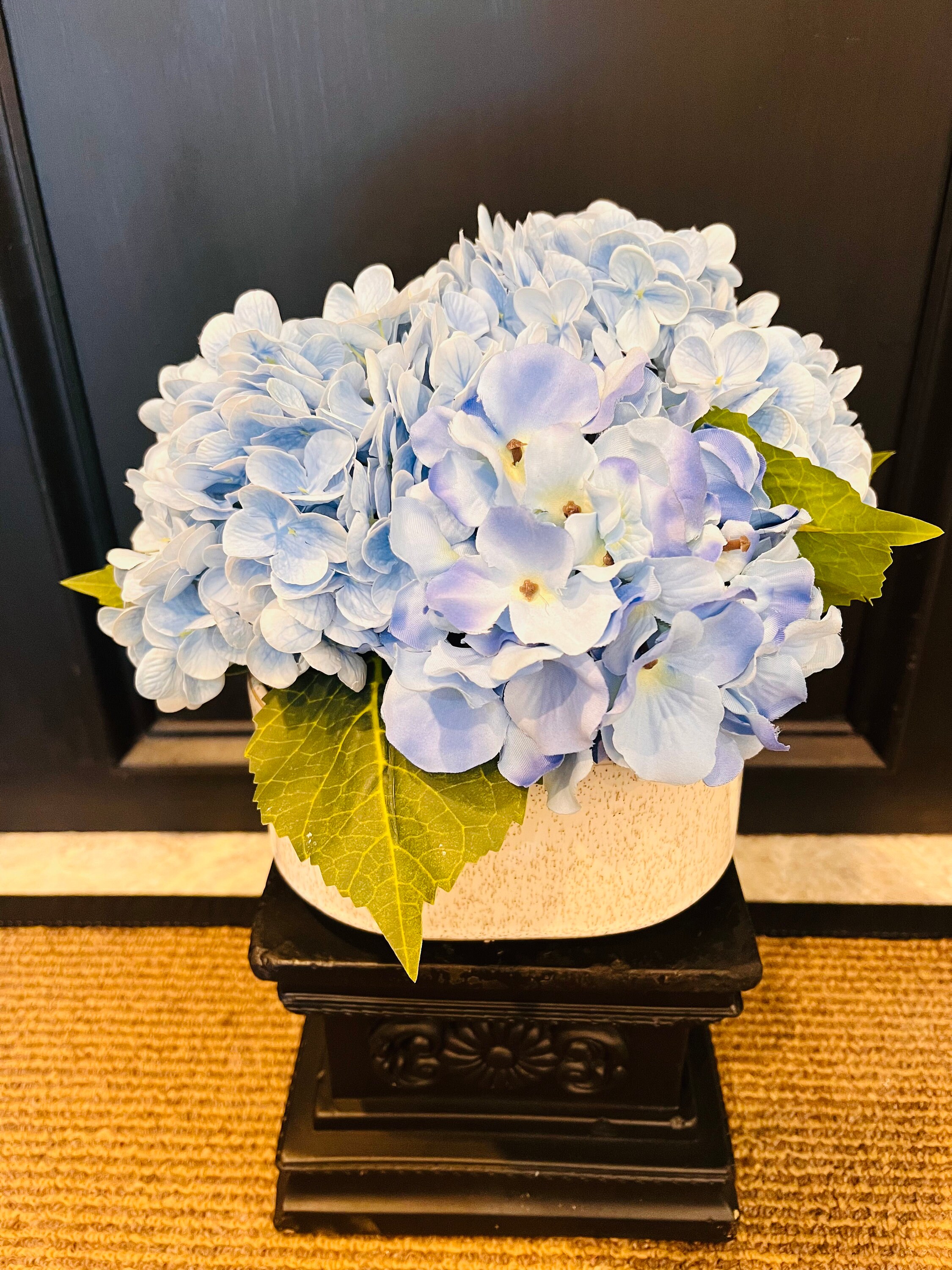 Silk Arrangement With Blue Hydrangeas - Etsy