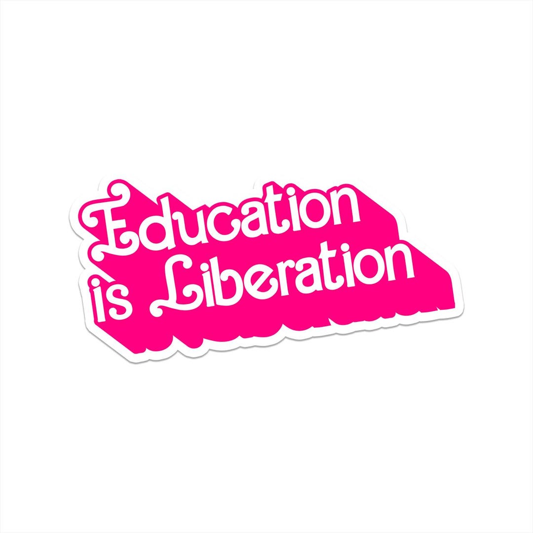 Education is Liberation Die Cut Car Magnet / Bumper Sticker. Car Decal ...