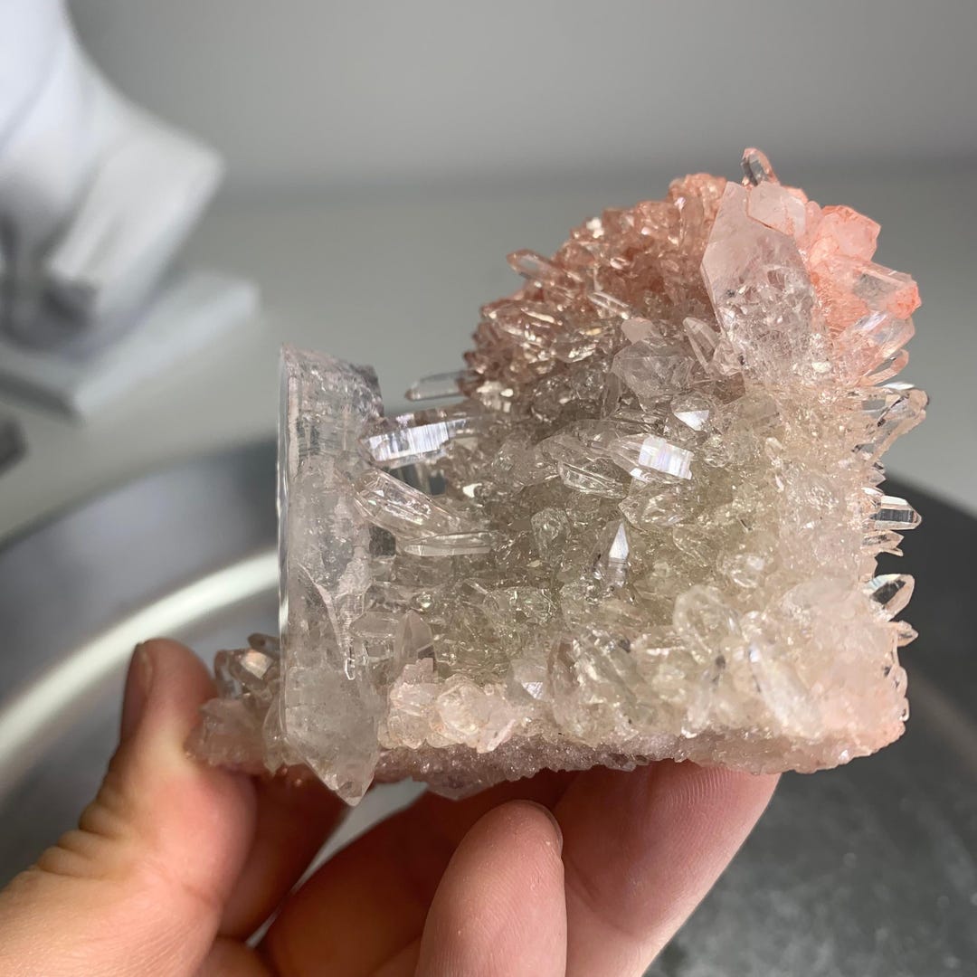 Top Quality - Sparkling Pink Himalayan Quartz Cluster - Etsy