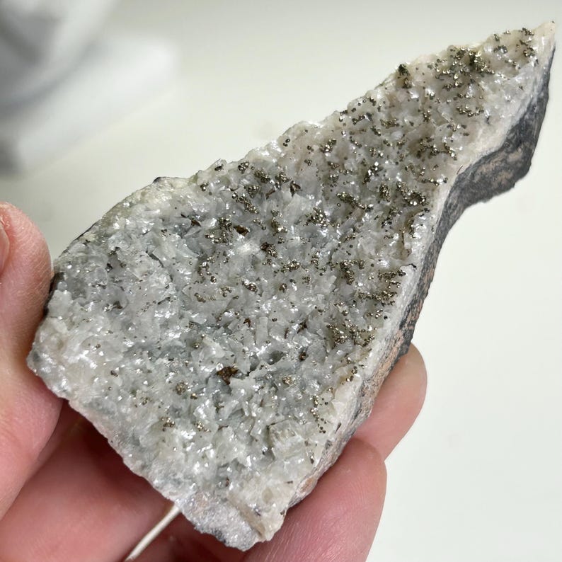 Calcite With Pyrite | Daye Mine, Hubei China | White Calcite Crystal ...