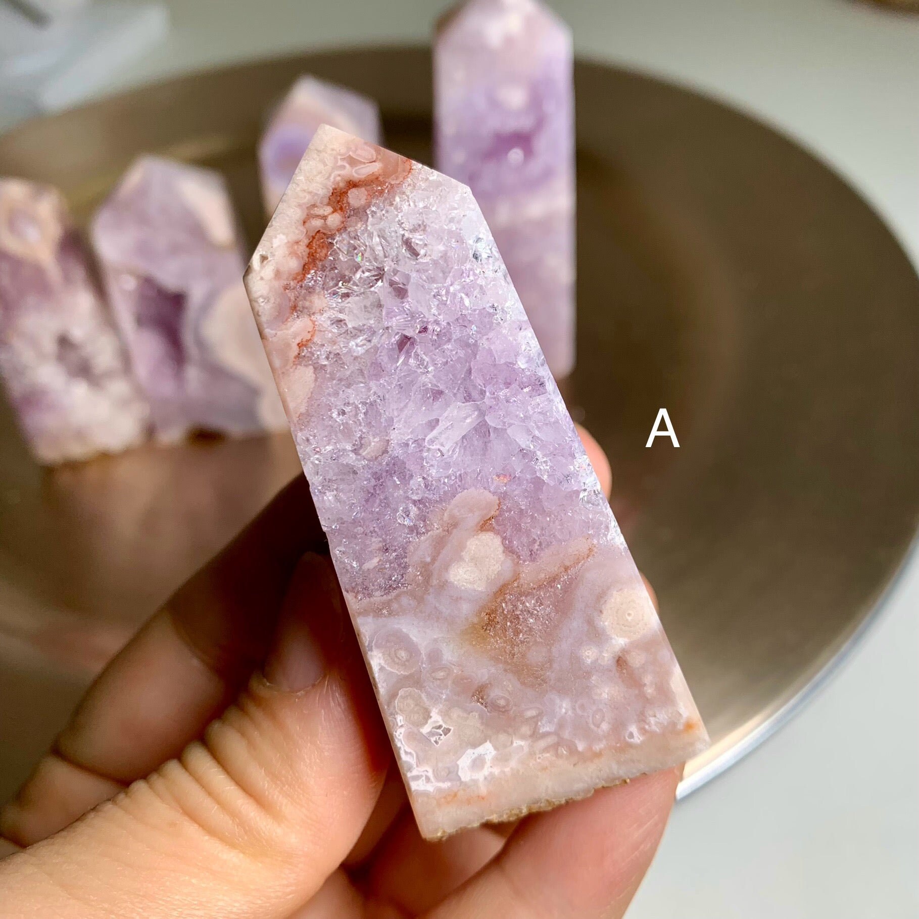 High Quality Pink Amethyst Flower Agate Druzy Towers - Etsy