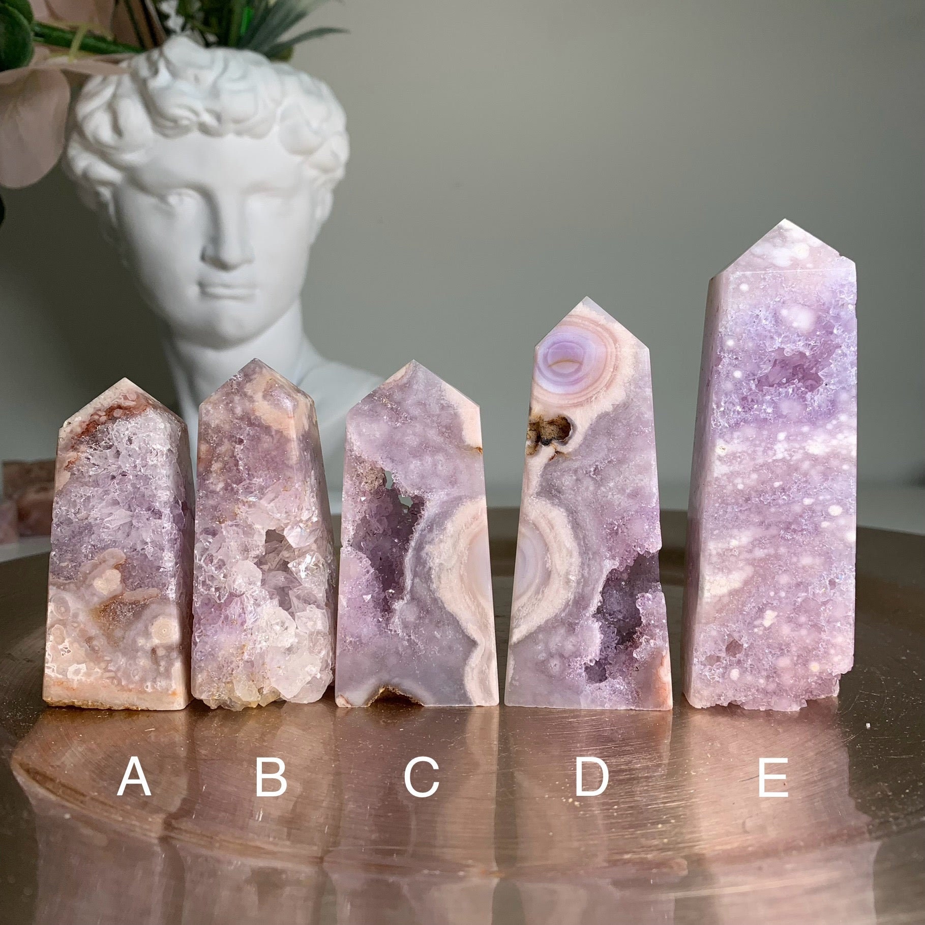 High Quality Pink Amethyst Flower Agate Druzy Towers - Etsy