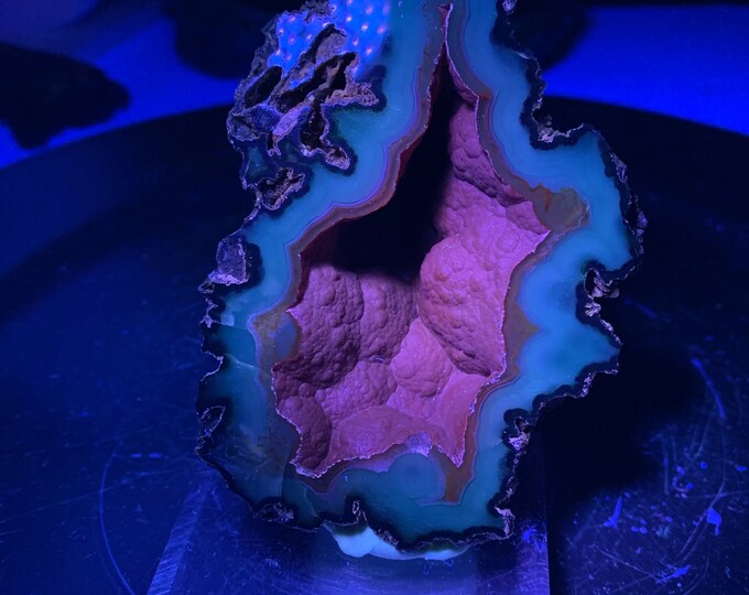 Rare High Quality Argentina Red Fox Agate Geode With UV Reaction - Etsy