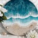 Circle Ocean Art, Wooden Circle Art, Beautiful Wall Art, Hanging Ocean ...