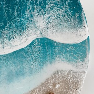 Circle Ocean Art, Wooden Circle Art, Beautiful Wall Art, Hanging Ocean ...