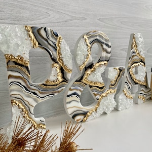 Geode Letter Art, Resin Geode Letter, Custom Letter, Luxury Custom ...