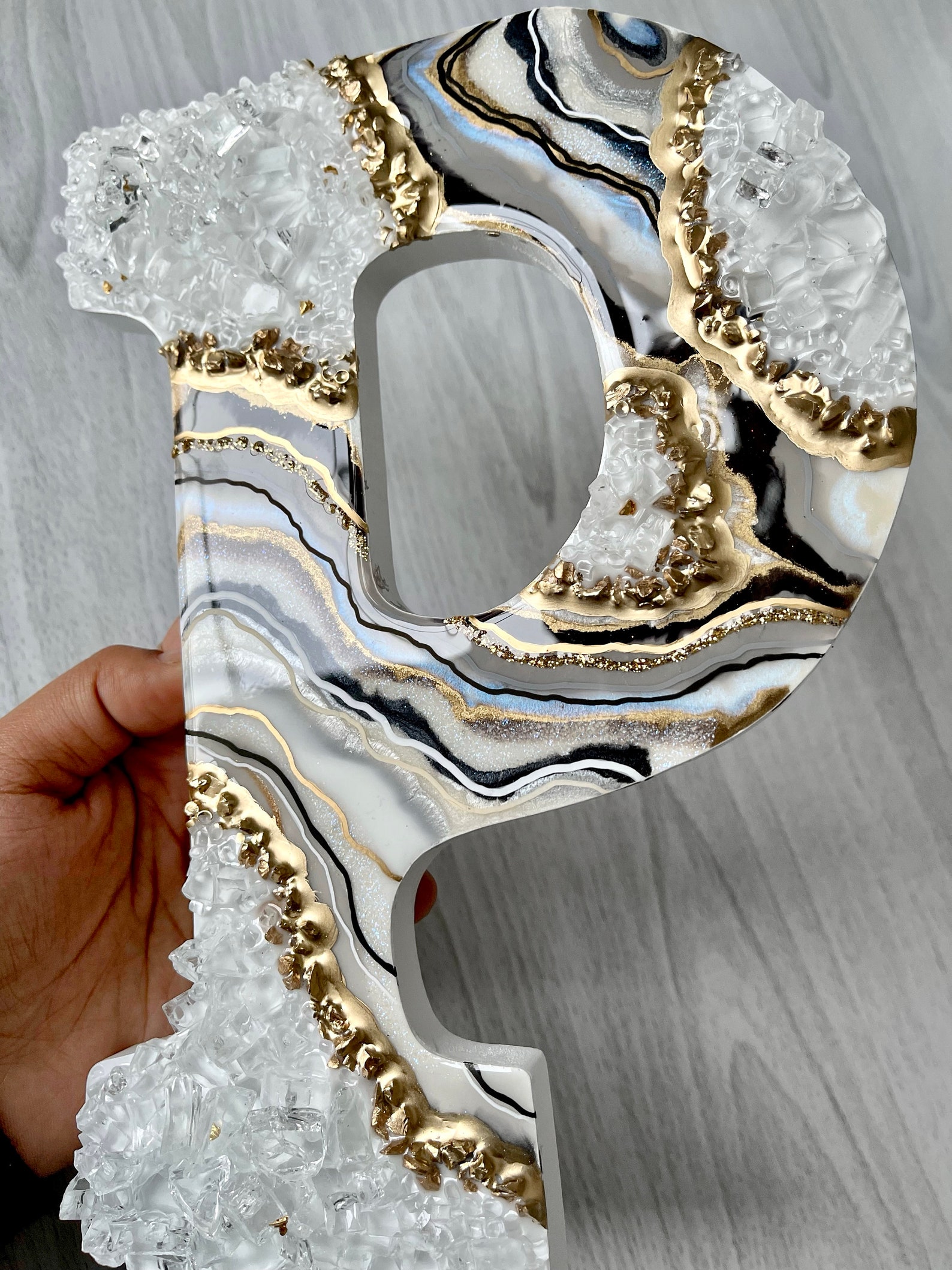 Geode Letter Art, Resin Geode Letter, Custom Letter, Luxury Custom ...