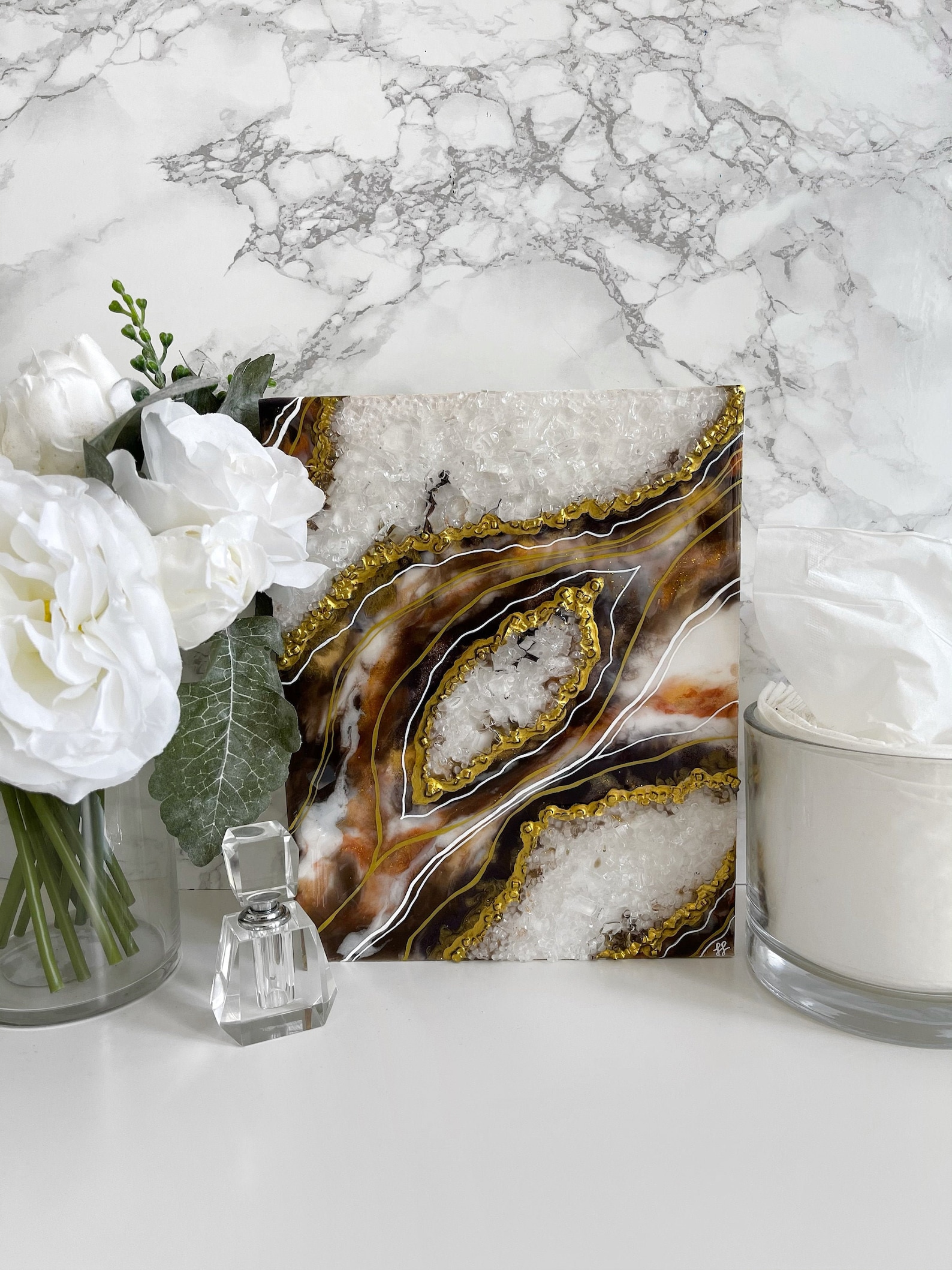 Resin Geode Art Geode Wall Art 3D Geode Rock Painting - Etsy