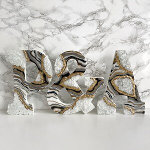 Geode Letter Art, Resin Geode Letter, Custom Letter, Luxury Custom ...