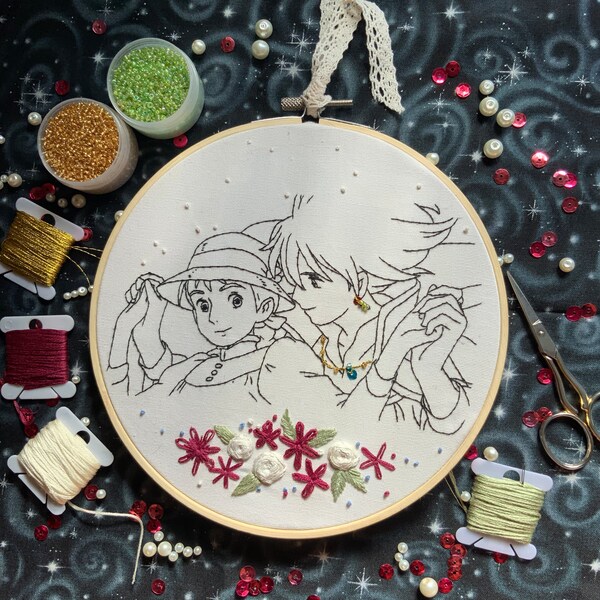 Howl's Moving Castle Embroidery - Etsy