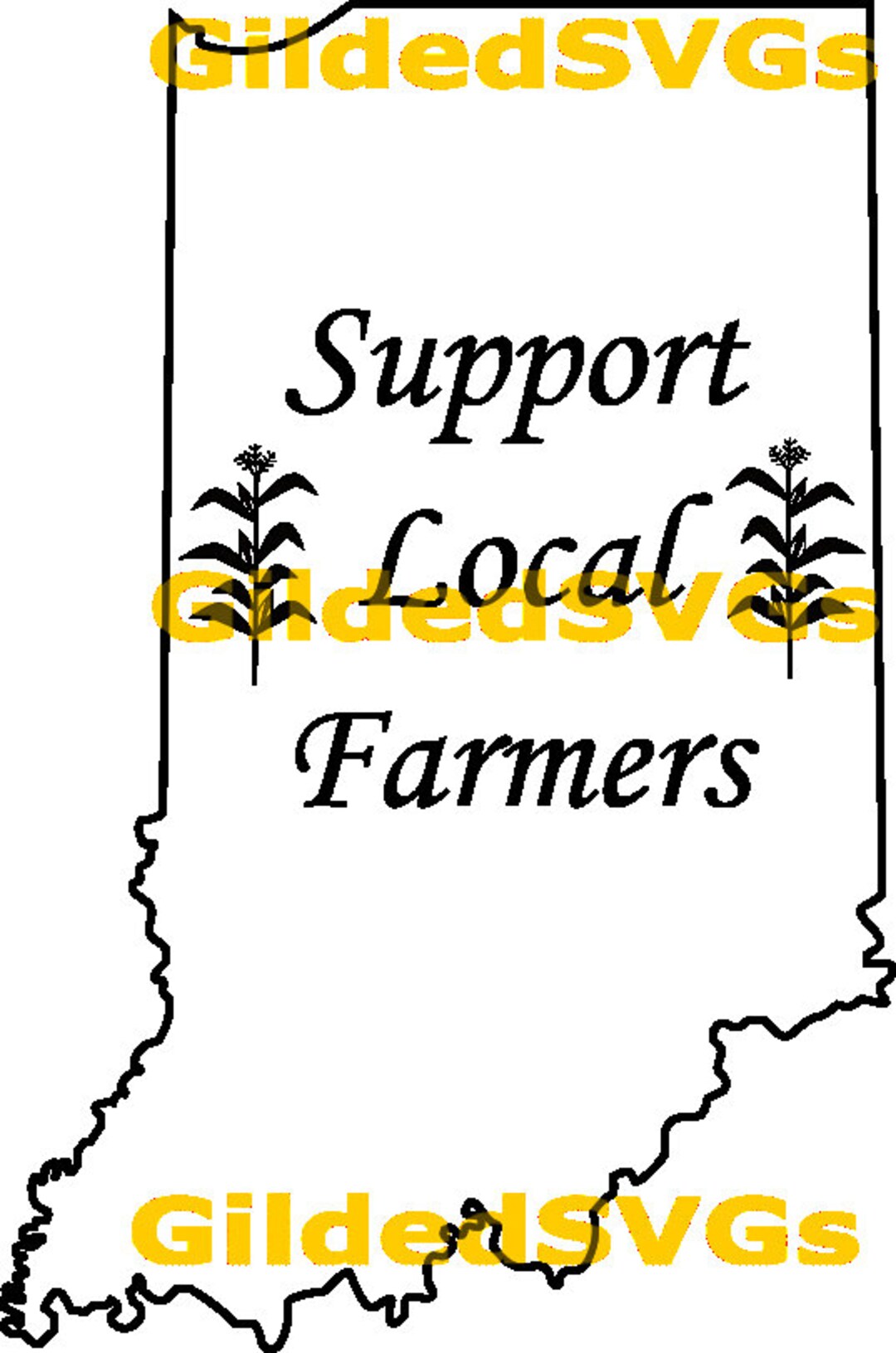 Support Local Farmers Indiana PNG- Great for Sublimation - Etsy
