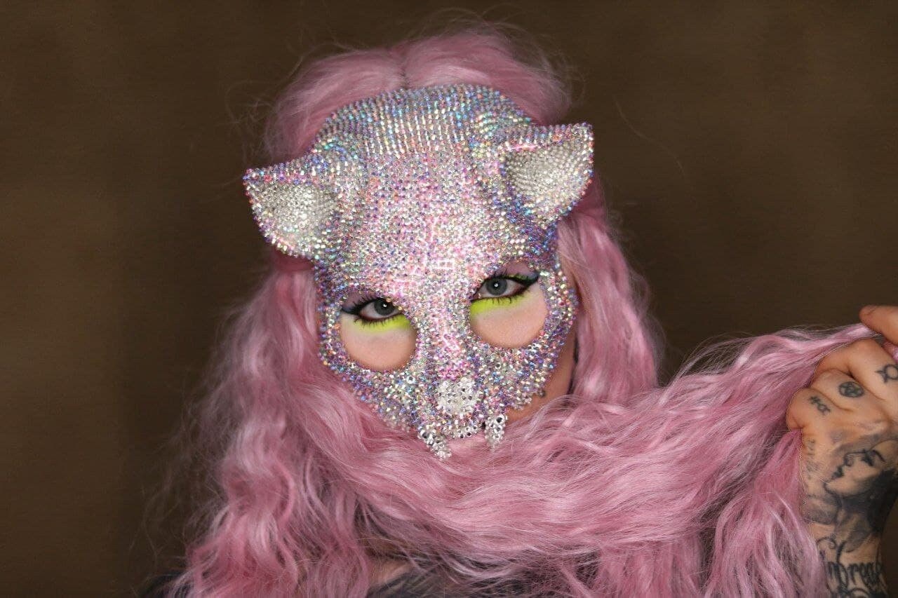 Shiny Cat Skull Mask