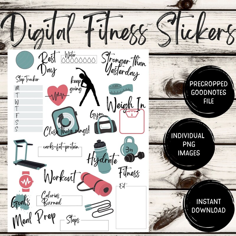 Fitness Planner Stickers - Etsy