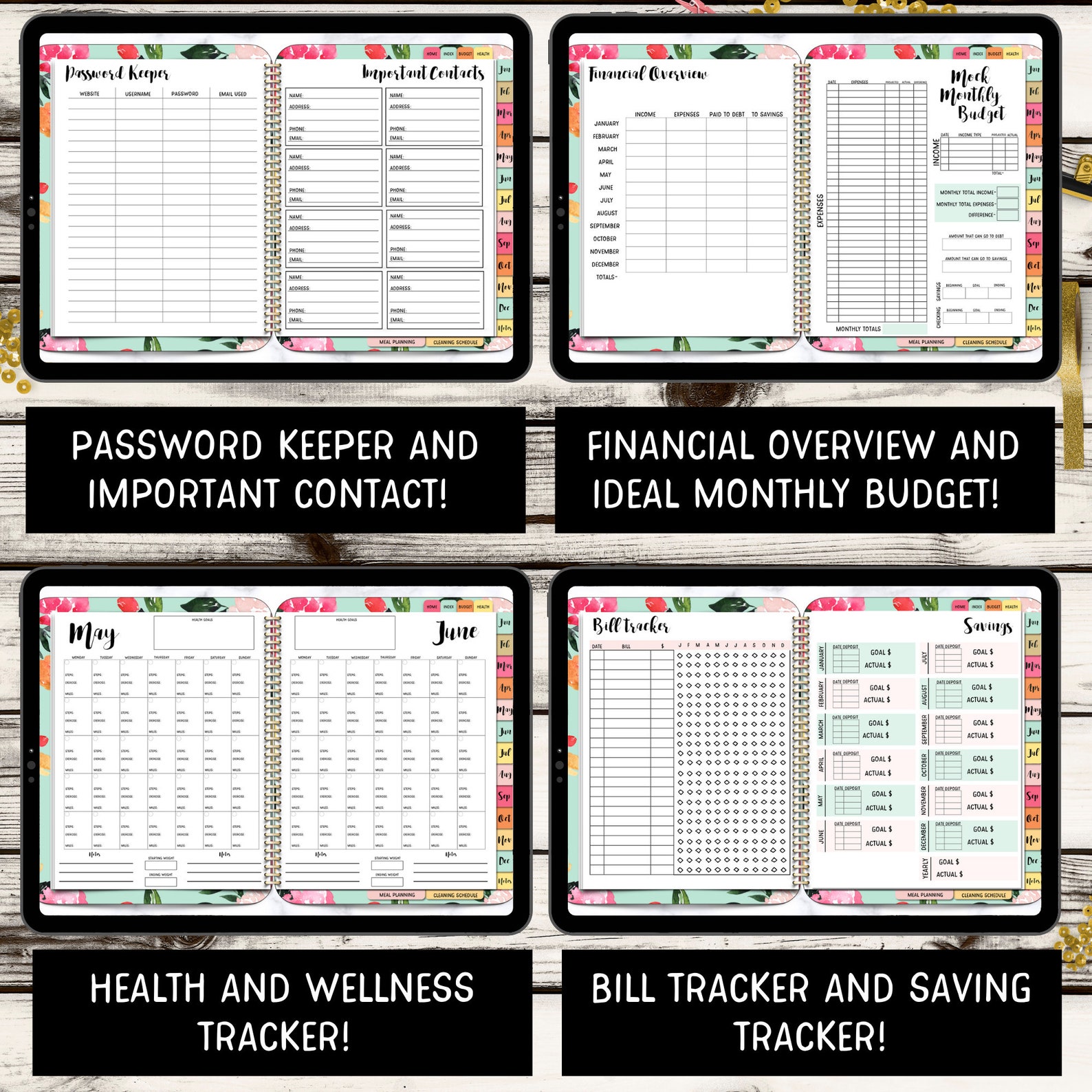 Digital Life Planner, Undated Digital Planner, Goodnotes Planner ...