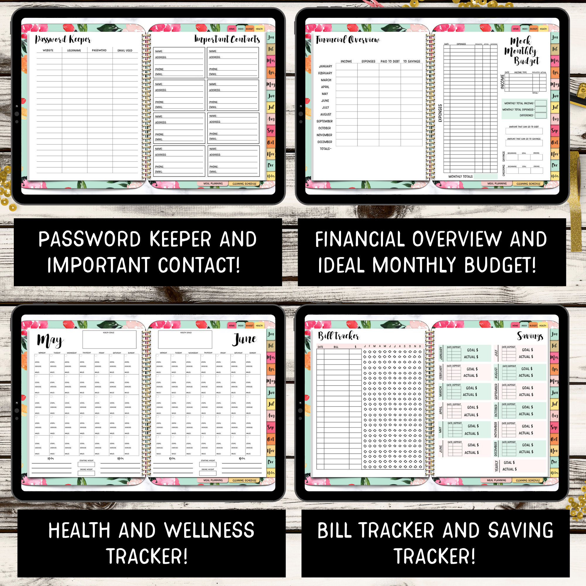 Digital Life Planner, Undated Digital Planner, Goodnotes Planner ...