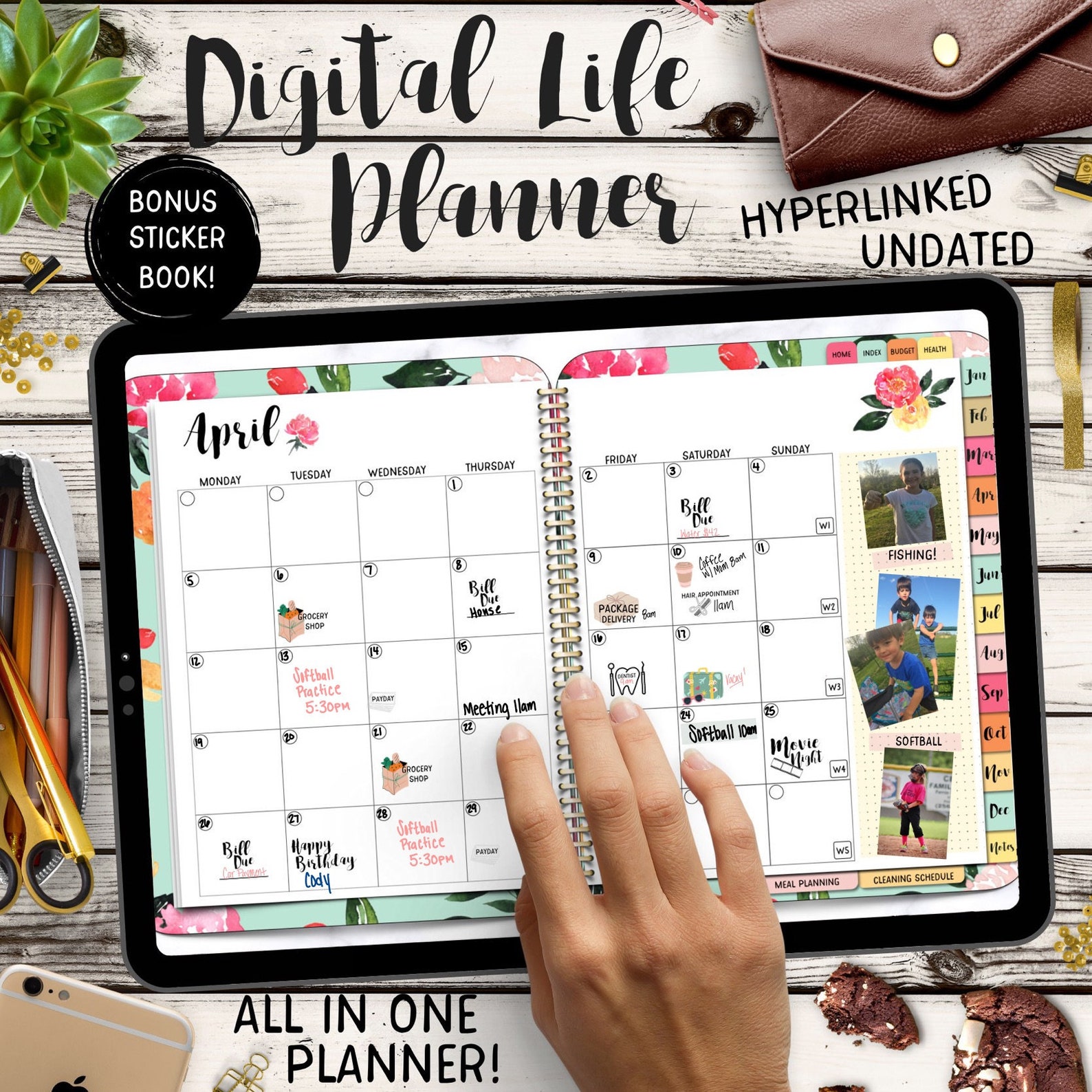 Digital Life Planner, Undated Digital Planner, Goodnotes Planner ...