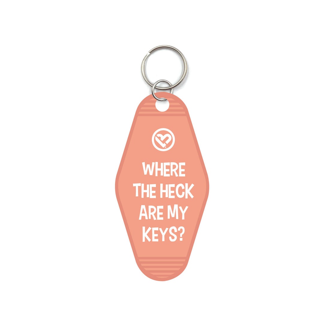 Where the Heck Are My Keys Motel Keychain Cute Retro - Etsy