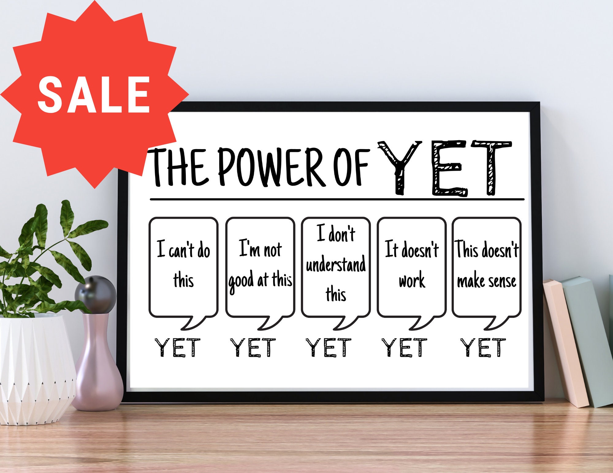 The Power of Yet/gift for Classrooms and Home/the Power of yet - Etsy