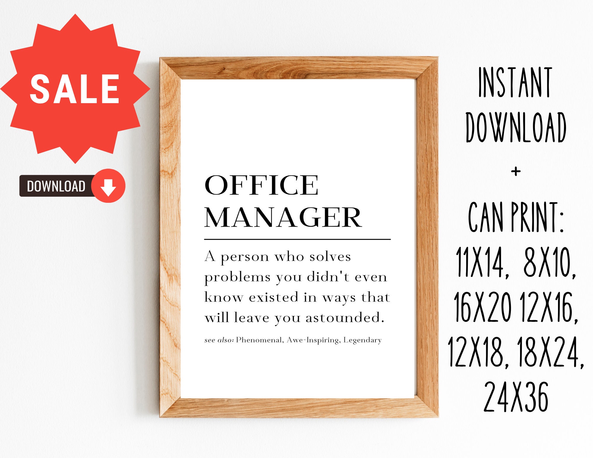 Office Manager Gift/gift for Office Manager/staff Appreciation/8x10 ...