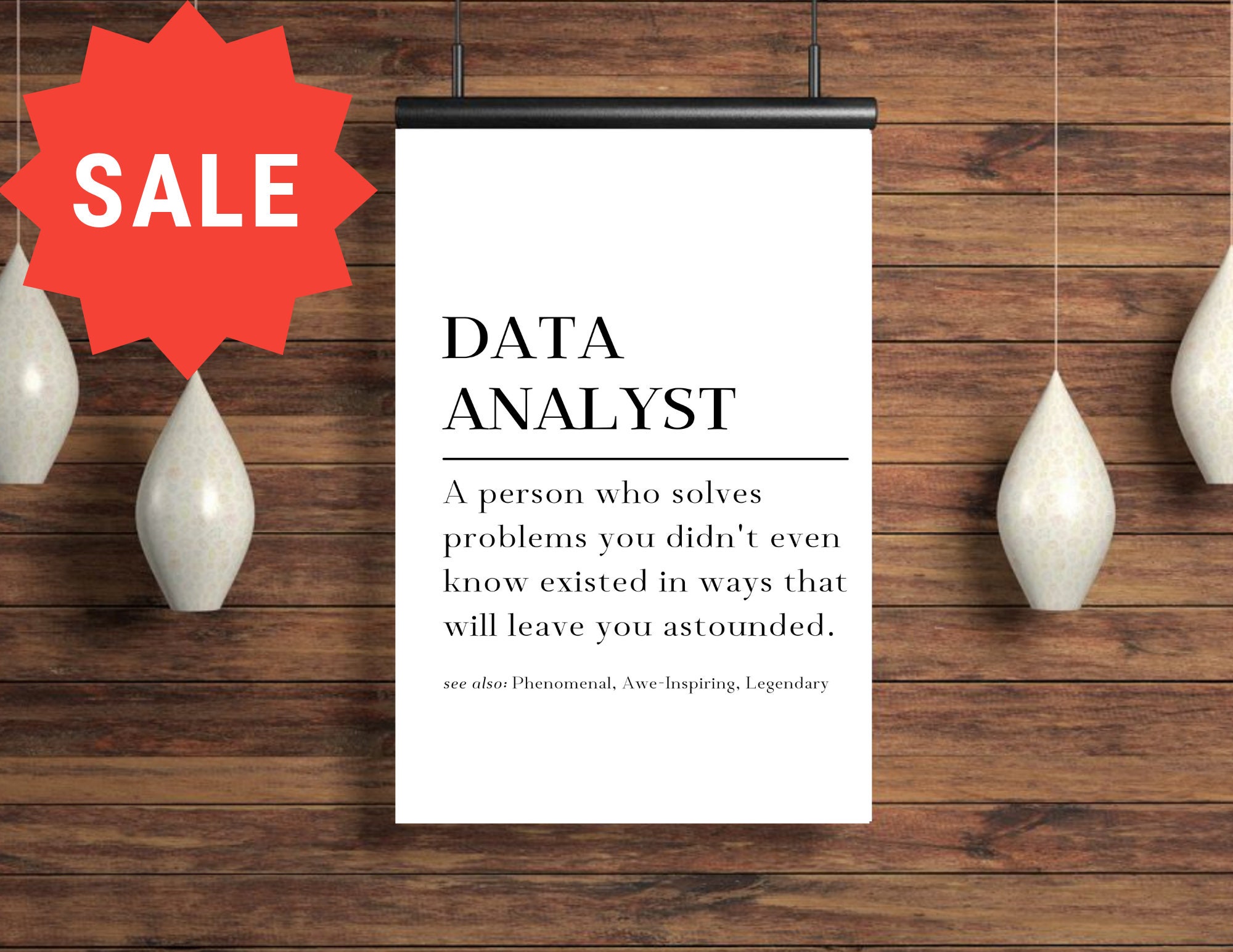 Data Analyst Gift/gift for Data Analyst/employee Recognition Gift/8x10 ...