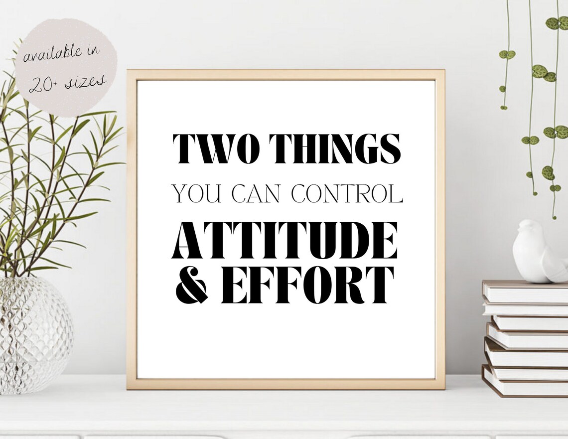 You Can Control Attitude & Effort/gift for Classroom/classroom - Etsy