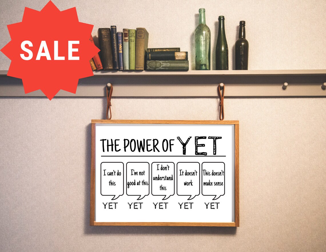 The Power of Yet/gift for Classrooms and Home/the Power of yet - Etsy