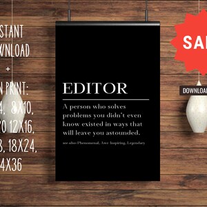 Editor Gift/gift for Editor/thankyou Editor Gift/editor Definition ...