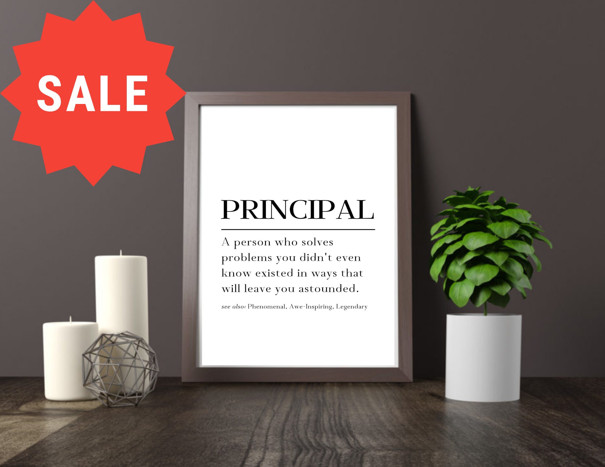 Principal Definition Gift/principal Appreciation/principal Printable ...