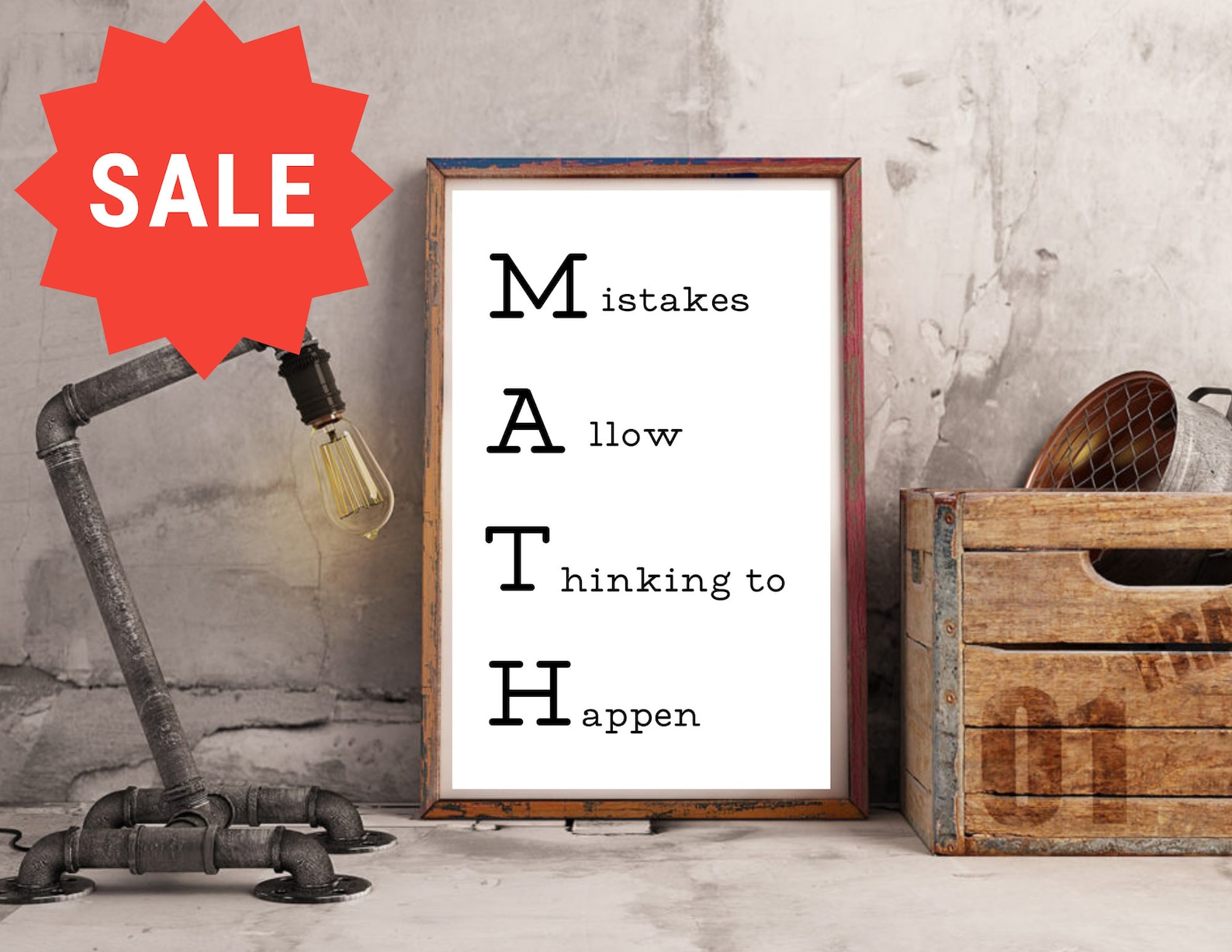 MATH Mistakes Allow Thinking to Happen/gift for Math Teacher/math ...