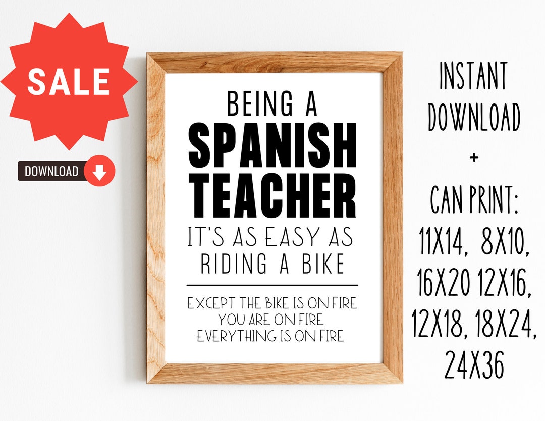 Spanish Teacher Gift/gift for Spanish Teacher/teacher - Etsy