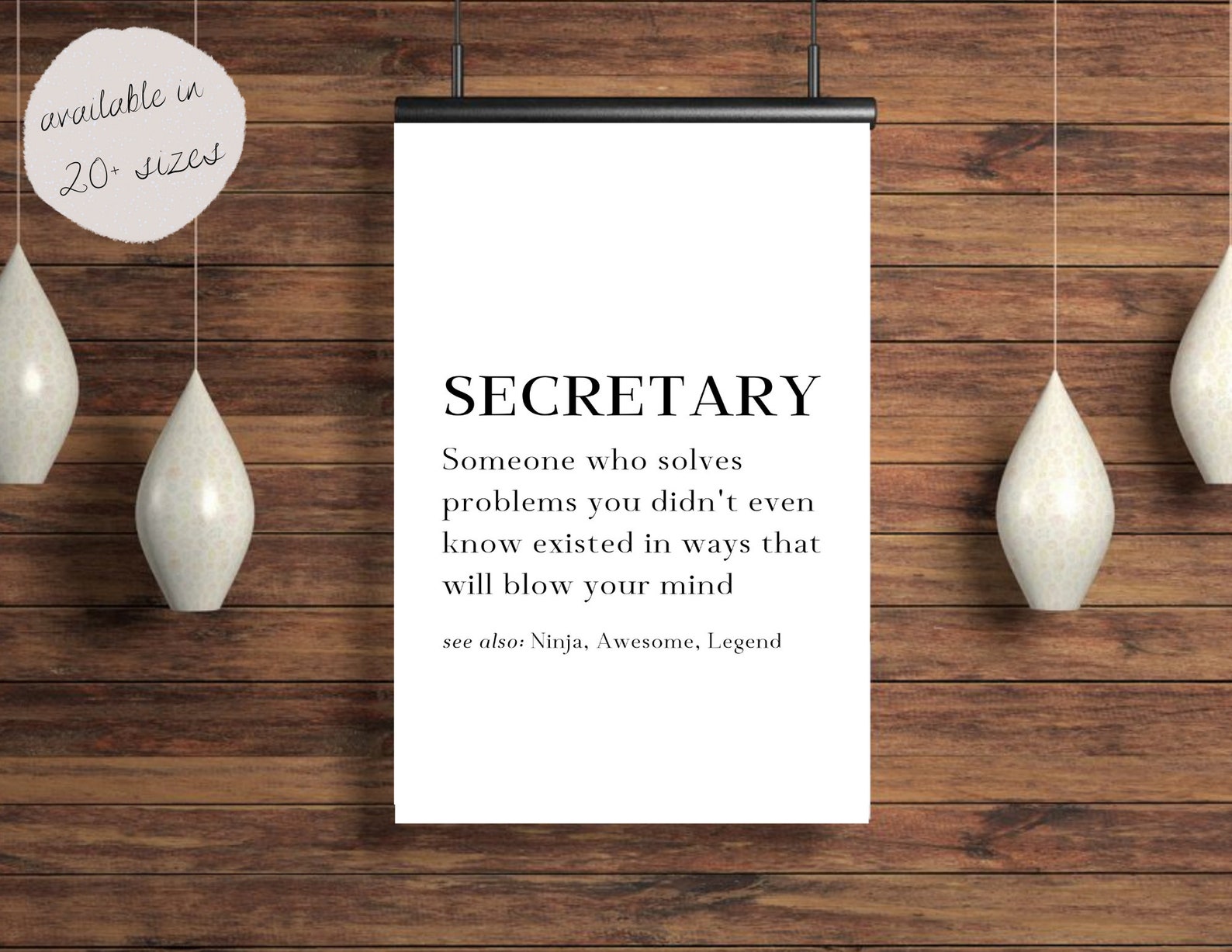 Définition du secrétaire Imprimer/Cadeau pour secrétaire/Merci ...