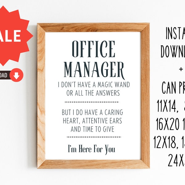 Office Manager Template - Etsy