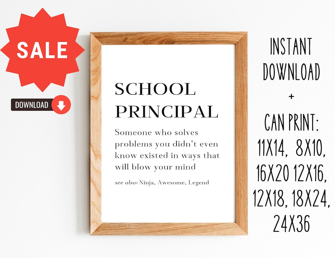 School Principal Appreciation/principal Gift/principal Poster/11x14 ...