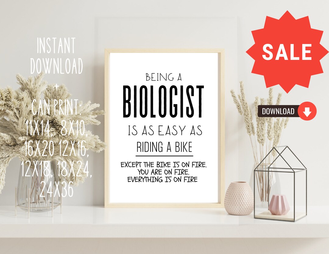Biologist Gift/biologist Everything is on Fire/funny/staff Appreciation ...