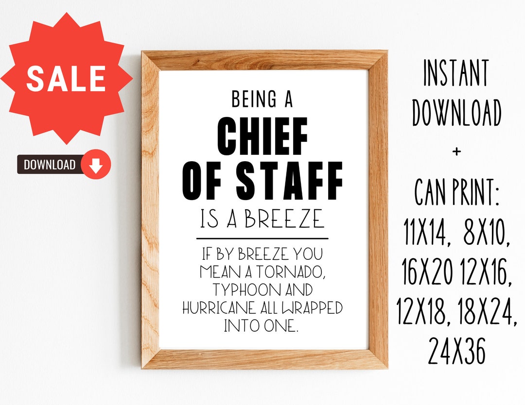 Chief of Staff Gift/gift for Chief of Staff/employee Recognition/11x14 ...