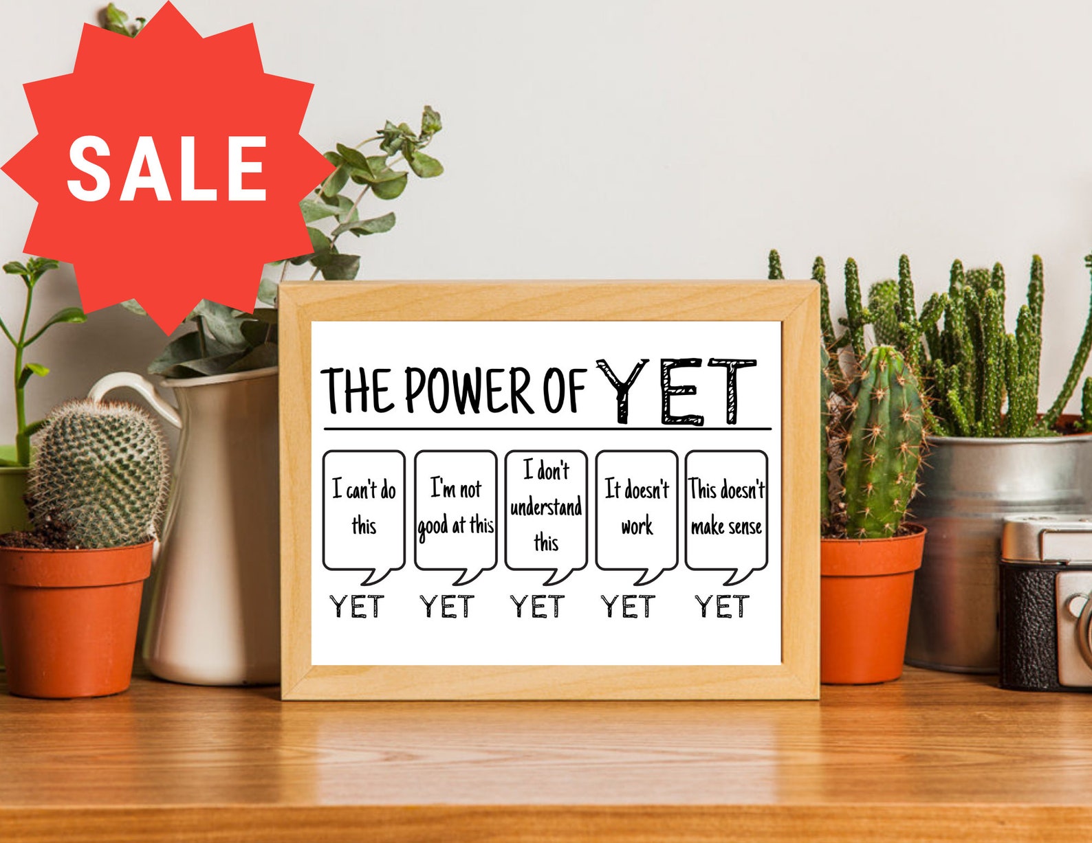 The Power of Yet/gift for Classrooms and Home/the Power of yet - Etsy