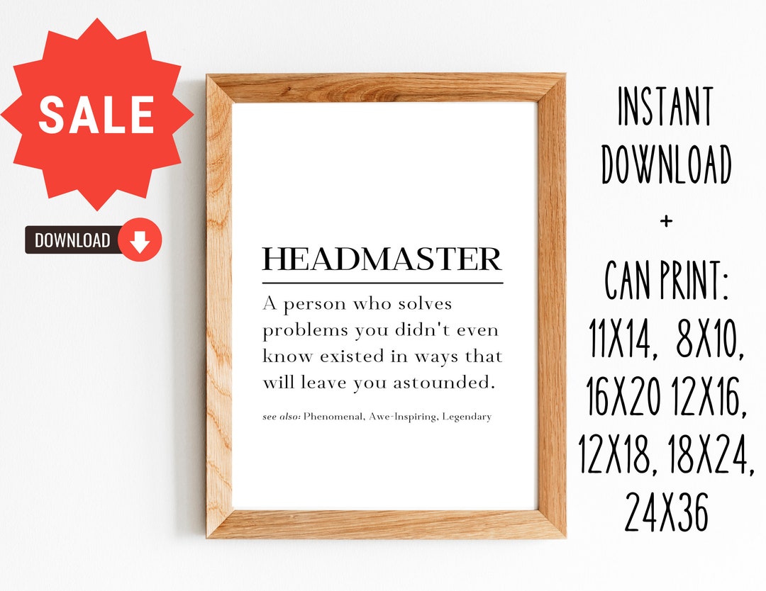 Headmaster Gift/gift for Headmaster/teacher Appreciatin/thank You ...